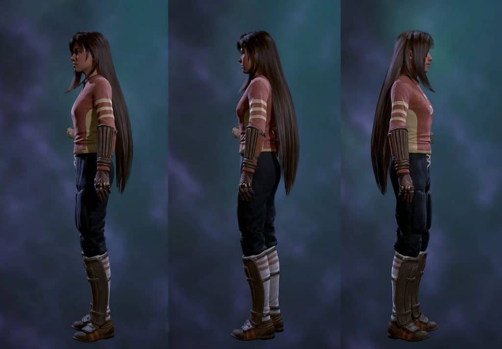 Tifa Simple Hair Style | Hogwarts Legacy Mod