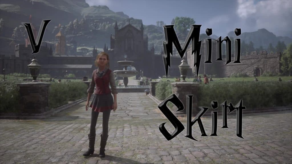 Vanilla Mini Skirt | Hogwarts Legacy Mod